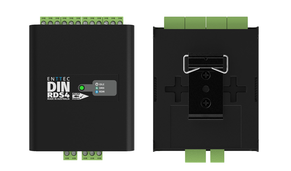 DIN RDS4 Mk2 - the new reliable DMX RDM splitter | ENTTEC : ENTTEC